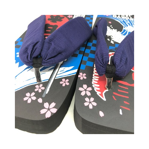 Sandals :: Traditional Japanese Pattern Flip Flop Sandals / Tokyo